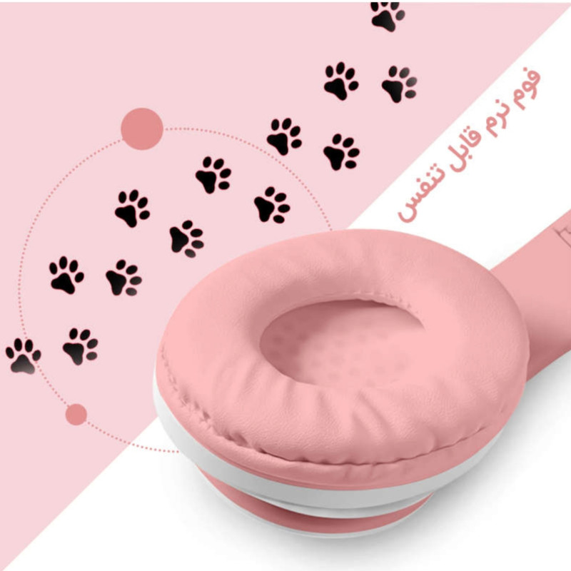 هدفون بلوتوثی طرح فانتزی Cat مدل STN-28 کد01 - امتحانی موبایل